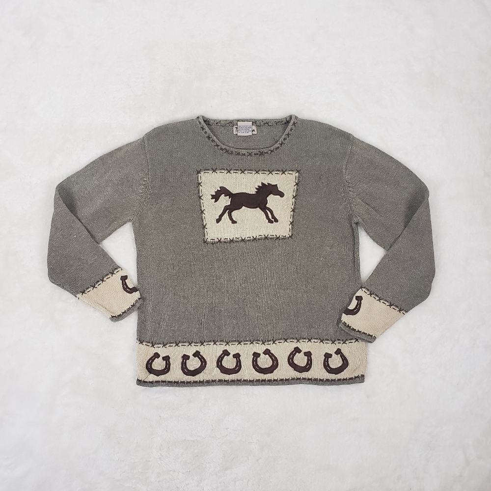 Vintage Timberlea Horse Sweater - Gem